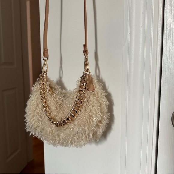 Target | Bags | Faux Fur Fuzzy Bag With Chain Strap From Target | Poshmark